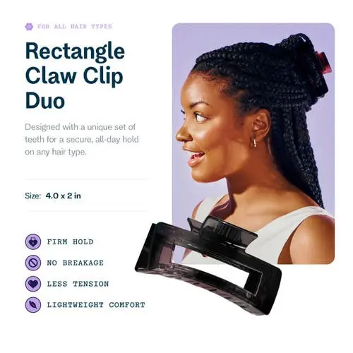 GIMME BEAUTY Rectangle Claw Clip Duo