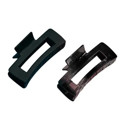 GIMME BEAUTY Rectangle Claw Clip Duo - Black