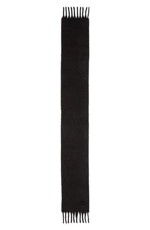 Ruslan Baginskiy Monogram Embroidered Fringe Scarf - Black