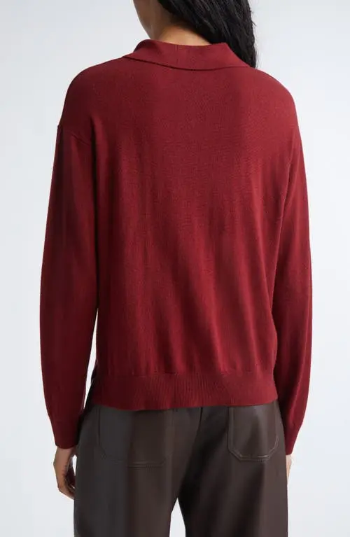 Max Mara Frisia Wool Polo Sweater - Raspberry