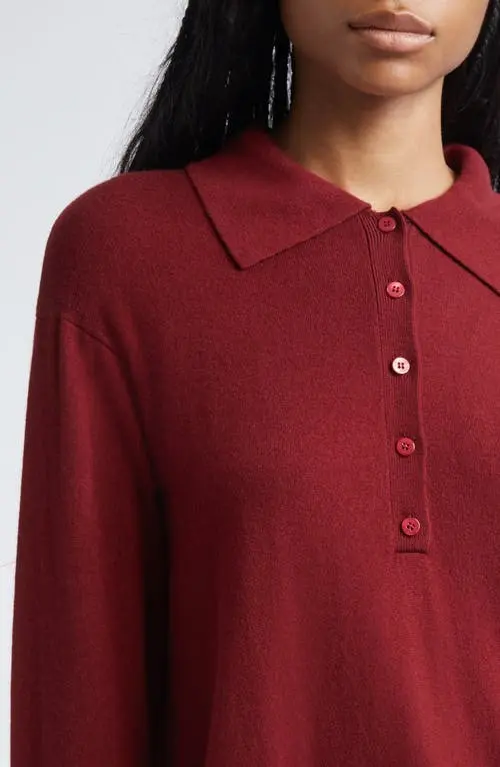 Max Mara Frisia Wool Polo Sweater - Raspberry