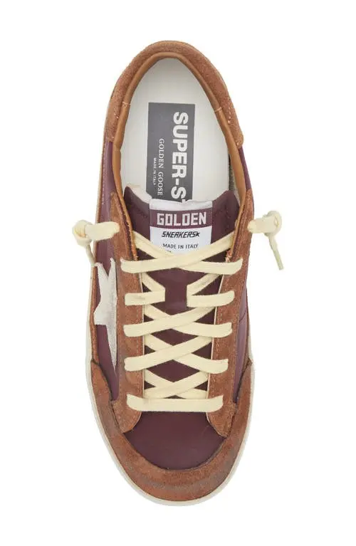 GOLDEN GOOSE Super-star Sneakers - Bordeaux/brown/beige
