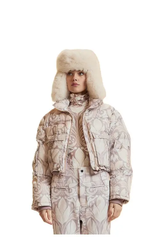 Cynthia Rowley Printed Puffer Jacket
