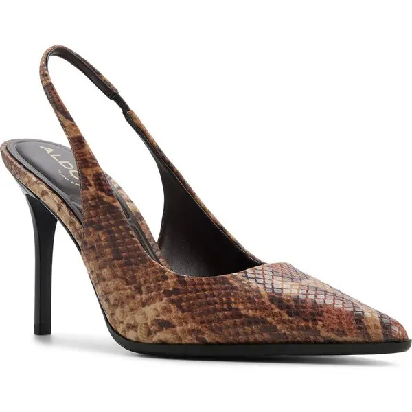 Aldo Pointed Slingback Pumps - Brown Multi