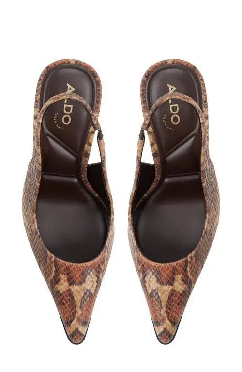 Aldo Pointed Slingback Pumps - Brown Multi