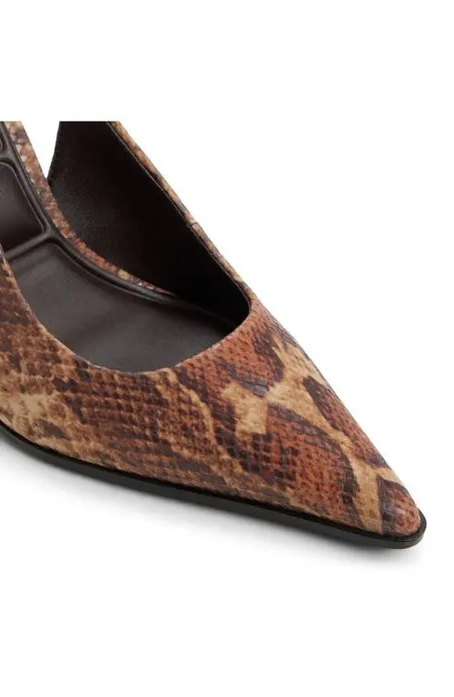 Aldo Pointed Slingback Pumps - Brown Multi