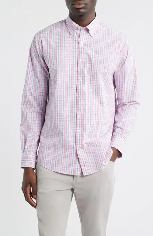 Johnnie-o Tinsley Plaid Everyday Performance Button-down Shirt - Snapper