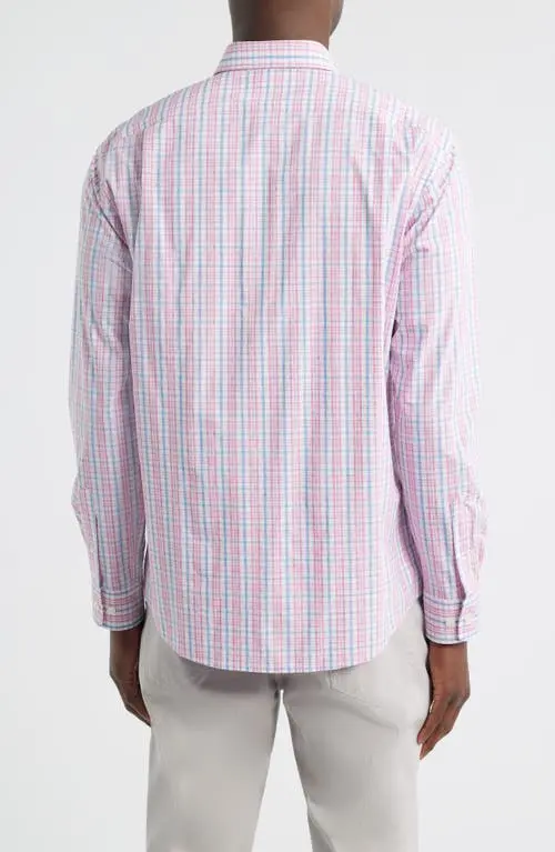 Johnnie-o Tinsley Plaid Everyday Performance Button-down Shirt - Snapper