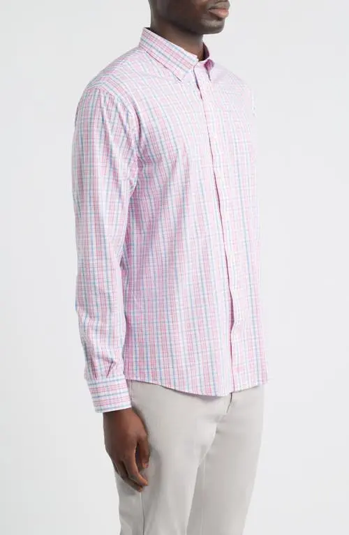 Johnnie-o Tinsley Plaid Everyday Performance Button-down Shirt - Snapper
