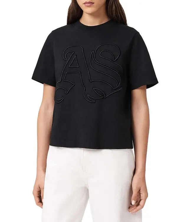 ALLSAINTS Lisa Embossed Tee - Black