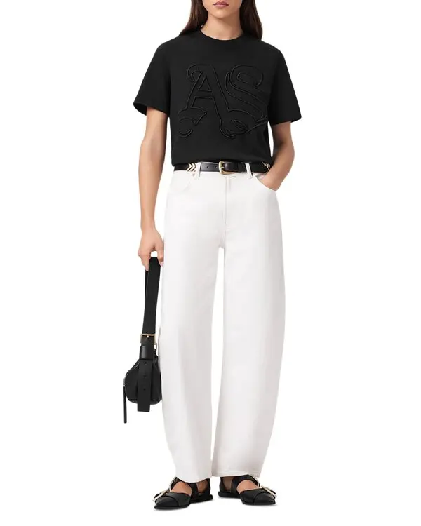 ALLSAINTS Lisa Embossed Tee - Black