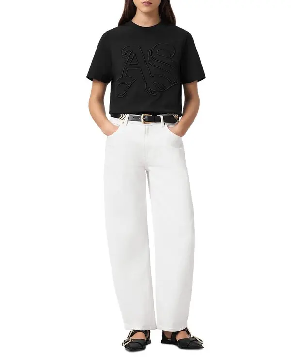 ALLSAINTS Lisa Embossed Tee - Black