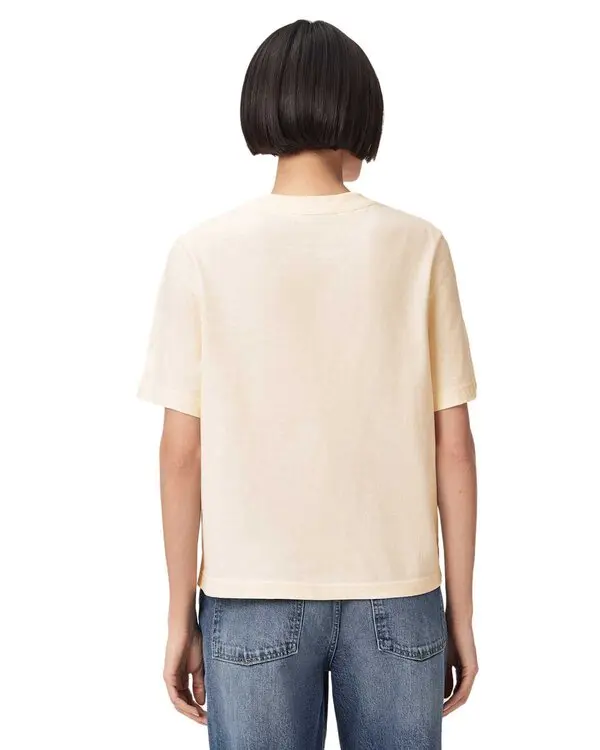 ALLSAINTS Lisa Embossed Tee - Pebble White