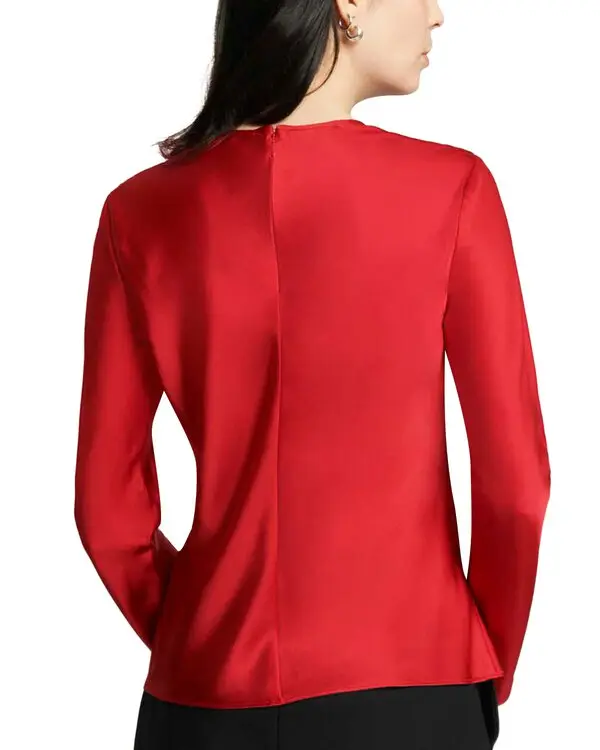 ARGENT Long Sleeve Silk Top