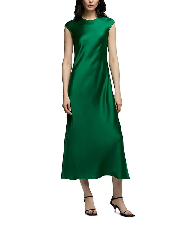 ARGENT Bias Silk Midi Dress