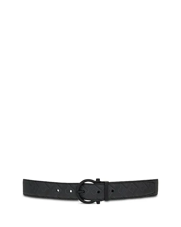 FERRAGAMO Adjustable Leather Belt - Nero