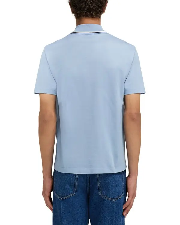 FERRAGAMO Cotton Polo Shirt - Washed Denim
