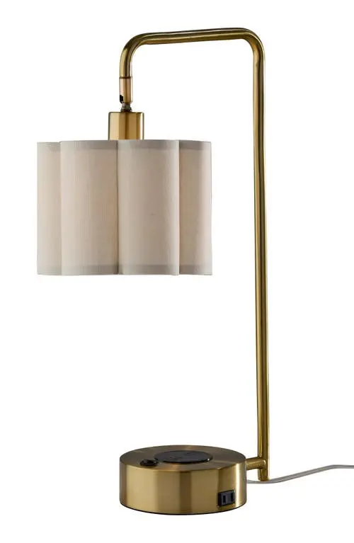 ADESSO Dover Supercharger Desk Lamp - Antique Brass