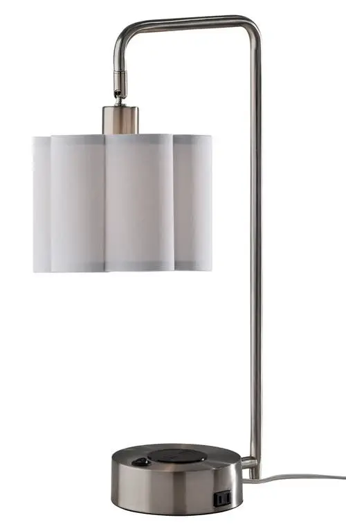 ADESSO Dover Supercharger Desk Lamp - Brushed Steel