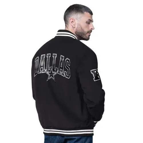 STARTER Dallas Cowboys Corduroy Varsity Jacket - Black