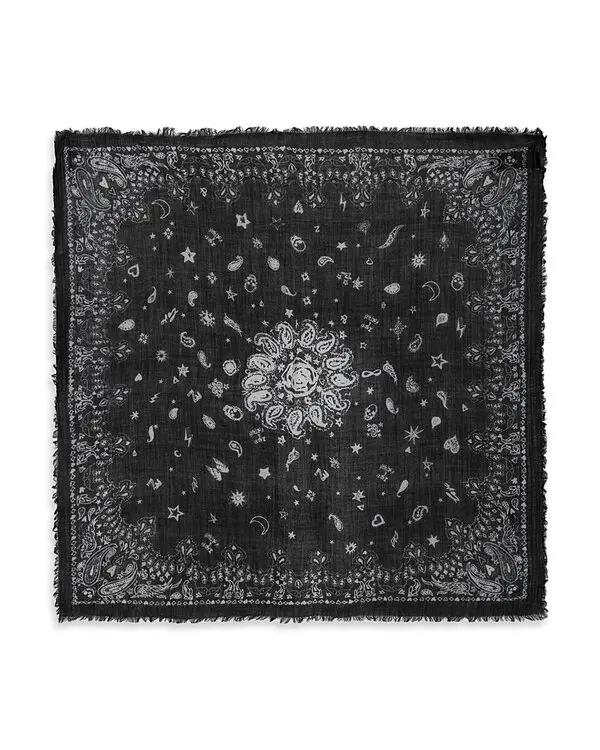 Zadig&Voltaire Nuage Cashmere Bandana Scarf - Black