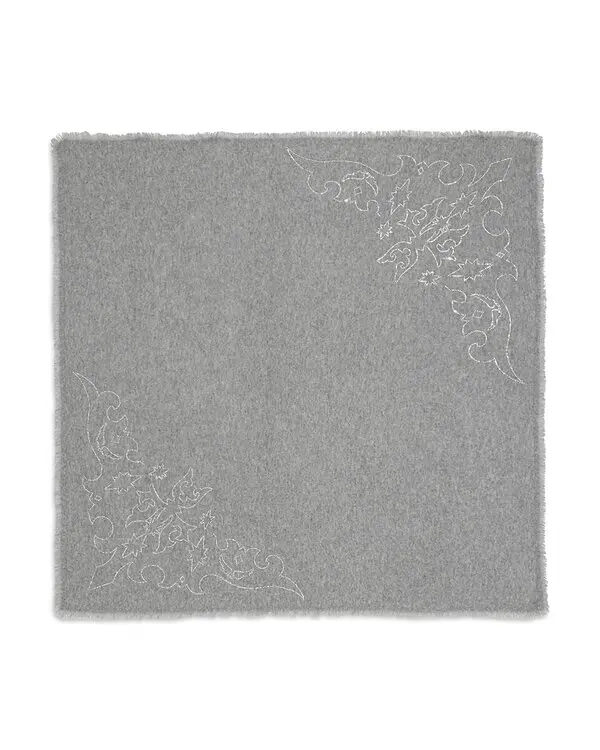 Zadig&Voltaire Stevie Strass Western Cashmere Scarf - Gris Chine