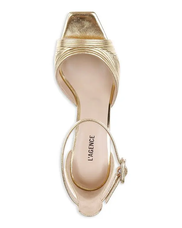 L'Agence Cici Metallic Leather Sandals