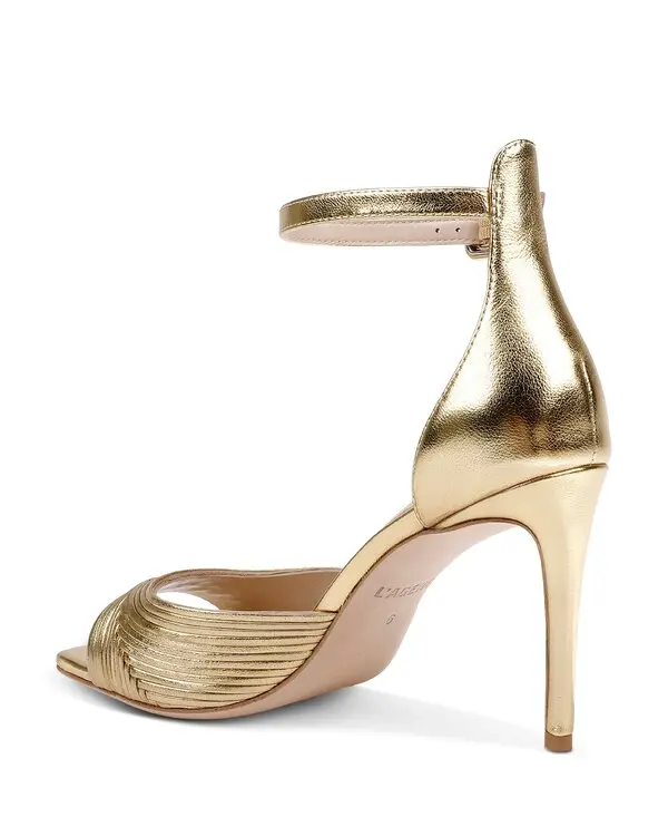L'Agence Cici Metallic Leather Sandals