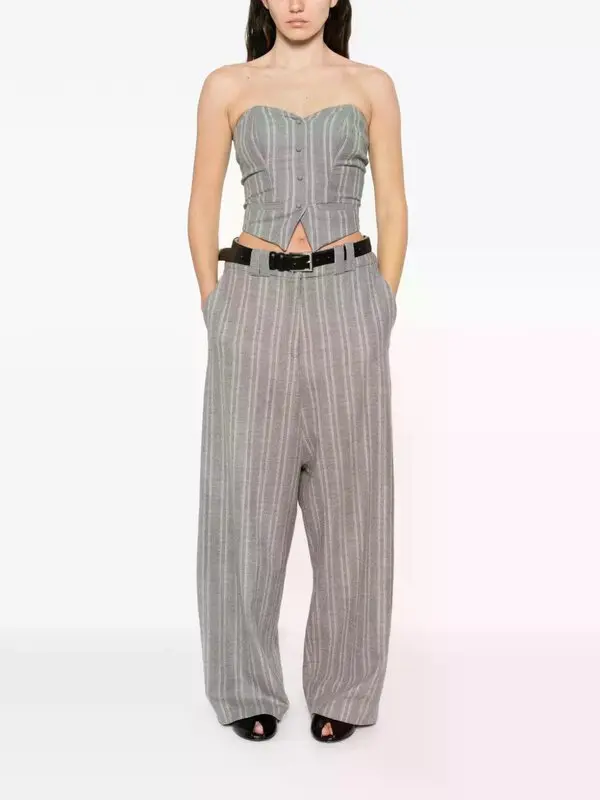 VESTIAIRE D'UN OISEAU LIBRE Striped Wool Corset