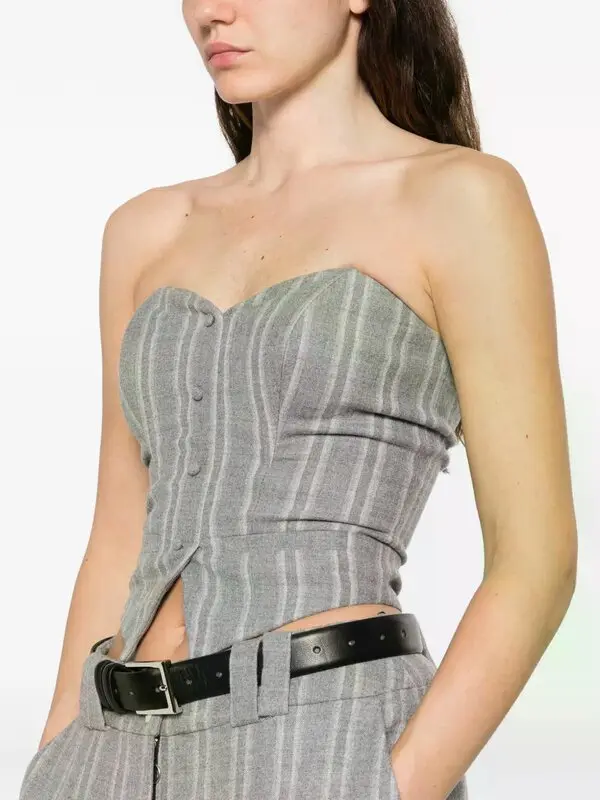 VESTIAIRE D'UN OISEAU LIBRE Striped Wool Corset