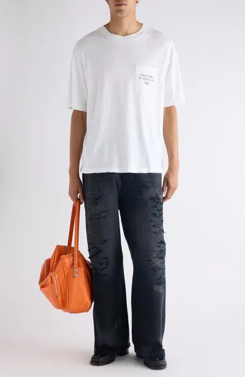 Acne Studios Exford Logo Pocket T-shirt - Off White