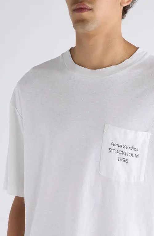 Acne Studios Exford Logo Pocket T-shirt - Off White