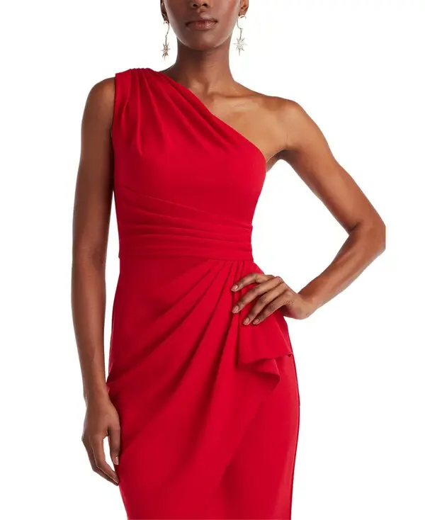 Tadashi Shoji Marston One-shoulder Draped Cocktail Dress