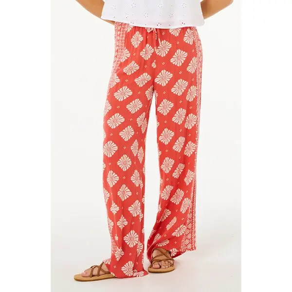 Rip Curl Wide Leg Pants - Red