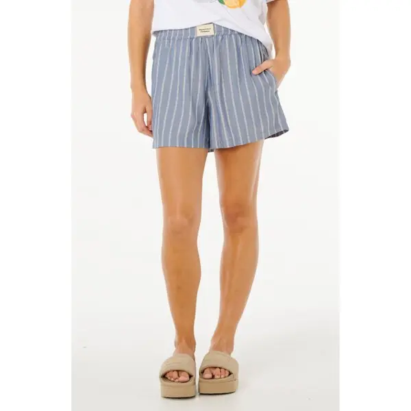 Rip Curl Pinstripe Elastic Waist Shorts