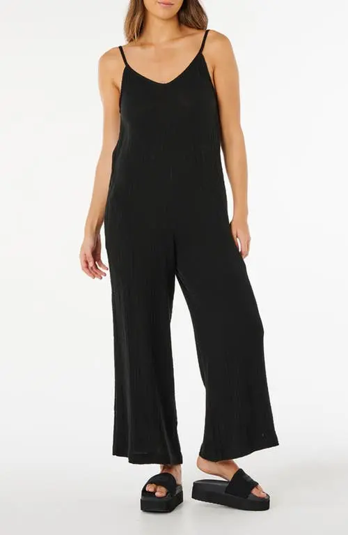 Rip Curl Wide Leg Jumpsuit - Black