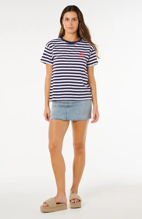 Rip Curl Pacific Stripe Embroidered T-shirt
