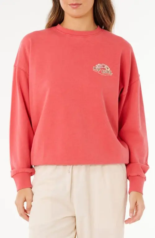 Rip Curl Bells Heritage Graphic Sweatshirt - Deep Red