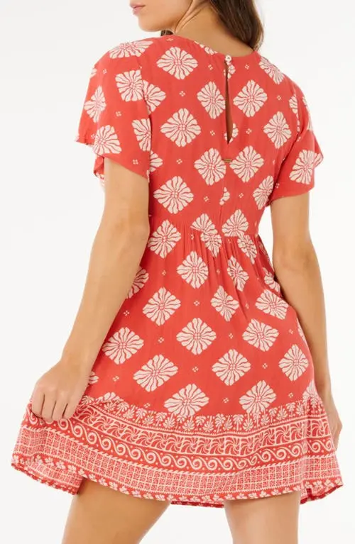 Rip Curl Ventura Print Tie Mini Dress