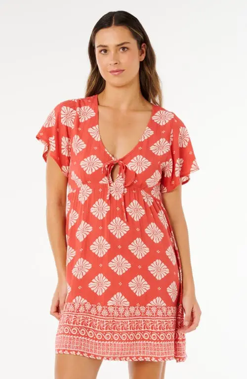 Rip Curl Ventura Print Tie Mini Dress