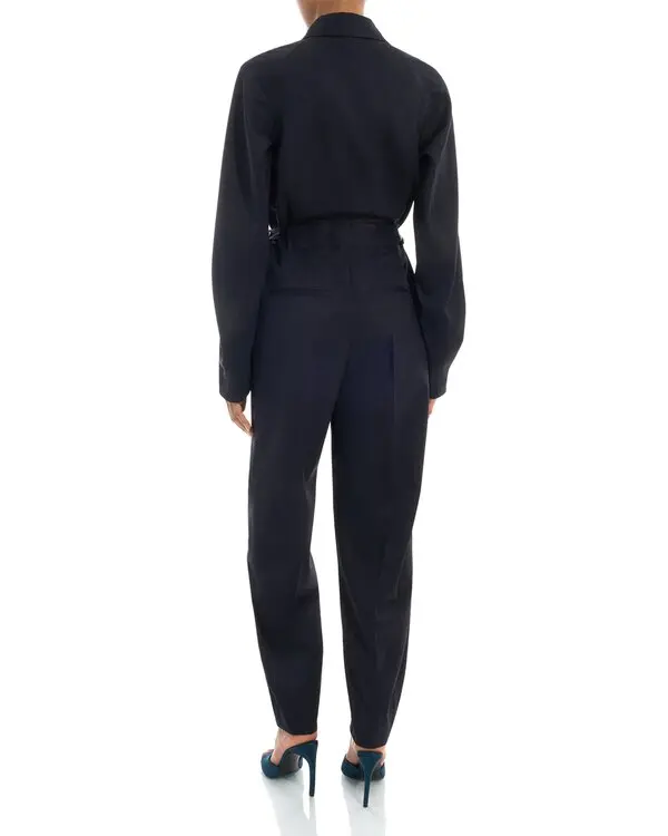 Victoria Beckham Zip-up Cargo Jumpsuit - Navy