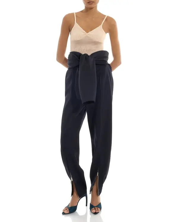 Victoria Beckham Zip-up Cargo Jumpsuit - Navy