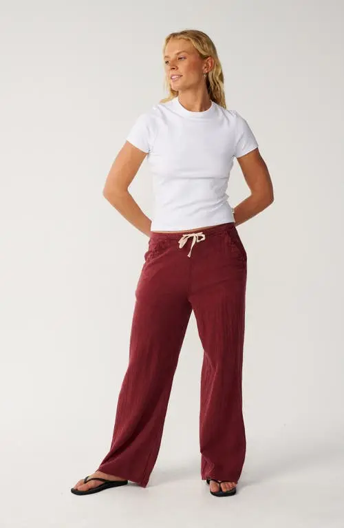 Rip Curl Wide Leg Cotton Pants