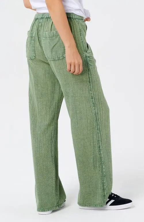 Rip Curl Wide Leg Cotton Pants - Sage