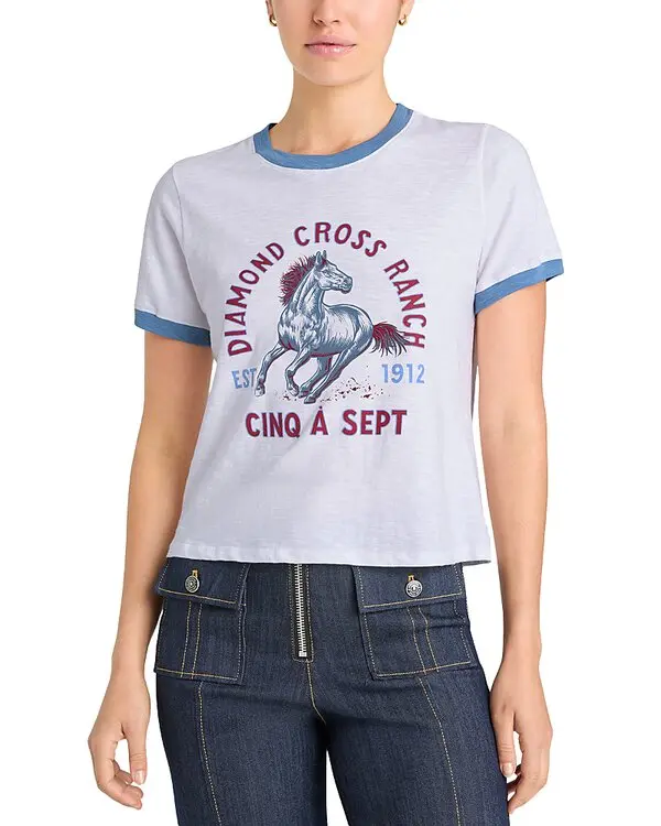 Cinq À Sept Diamond Cross Ranch Graphic Tee