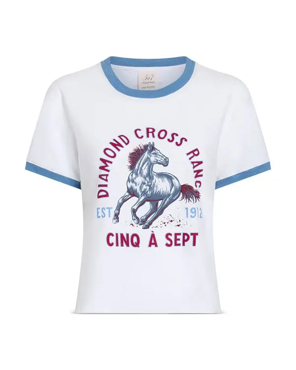 Cinq À Sept Diamond Cross Ranch Graphic Tee