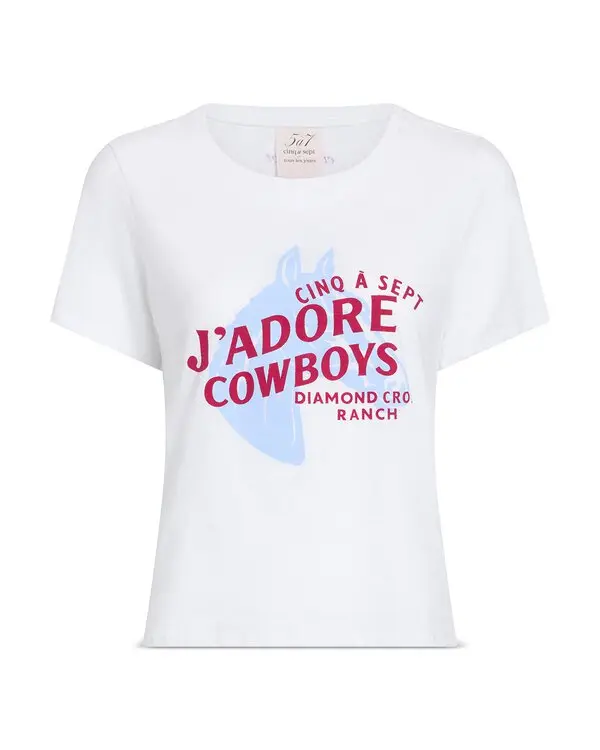 Cinq À Sept J'adore Cowboys Graphic Tee