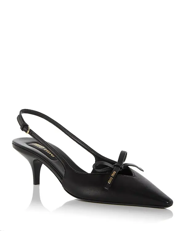 Miu Miu Bow Slingback Pumps