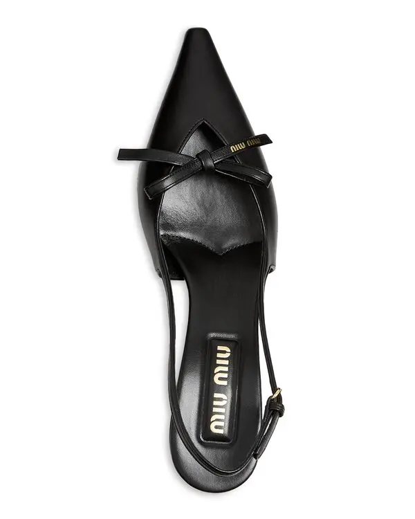 Miu Miu Bow Slingback Pumps