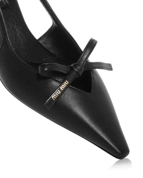 Miu Miu Bow Slingback Pumps